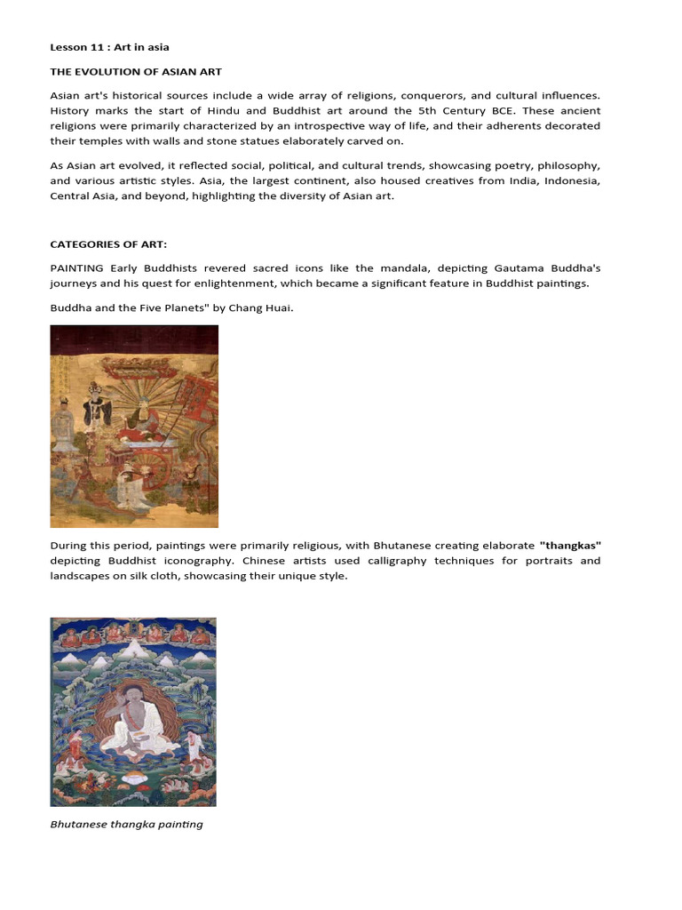 Lesson 11 ART IN ASIA | PDF