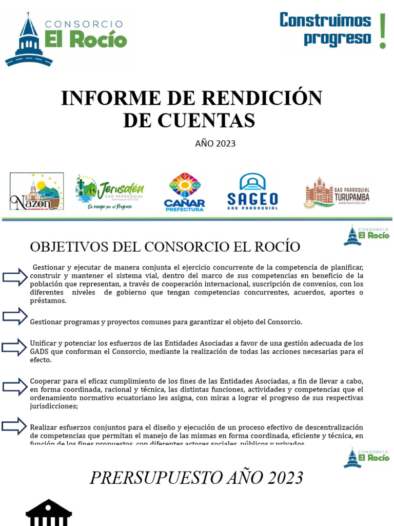 Informe de Rendición de Cuentas | PDF