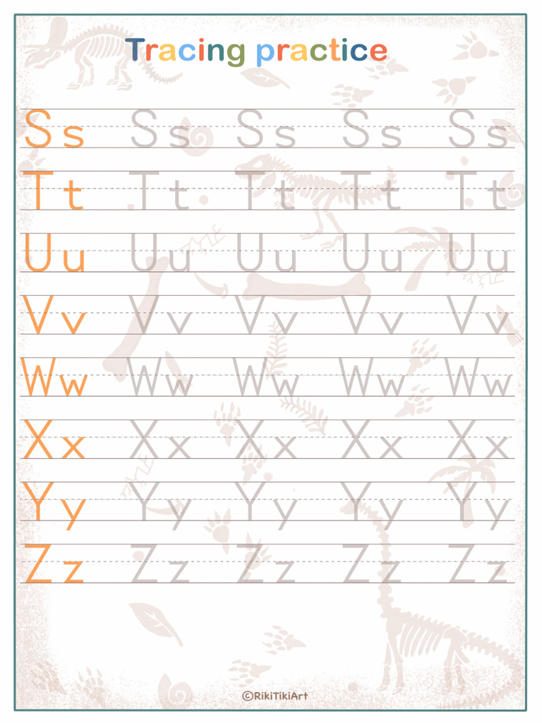 A4 Tracing Practice | PDF