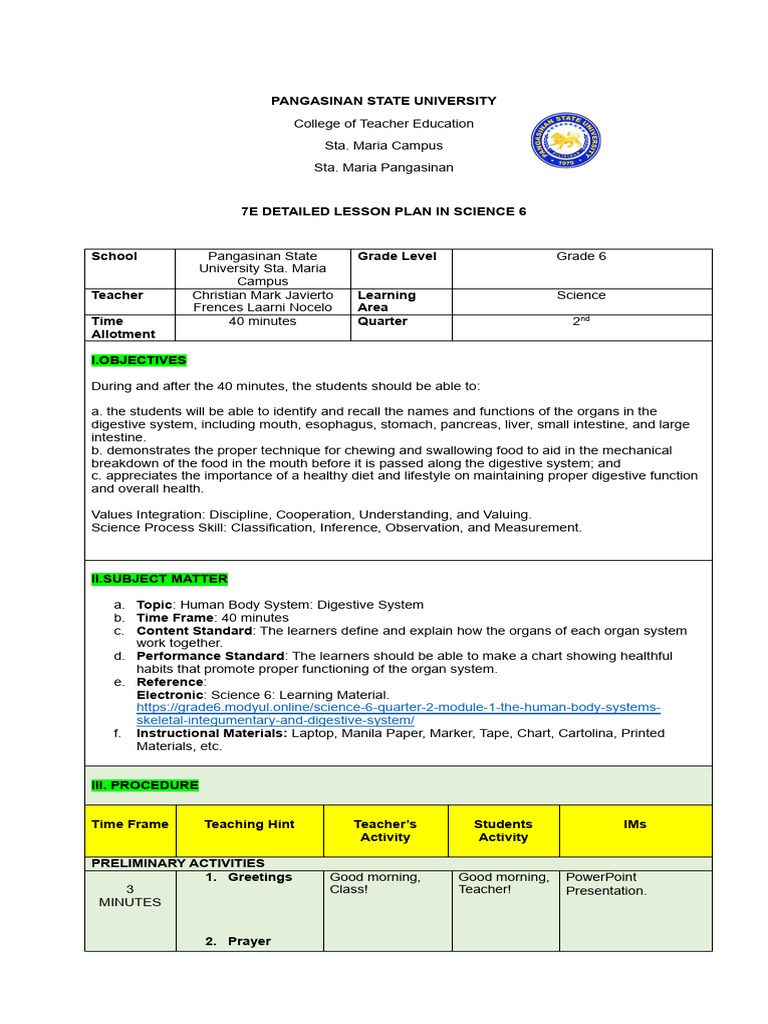LP Science 8pdigestivesystem Complete Bee2a | PDF | Digestion | Human Digestive System
