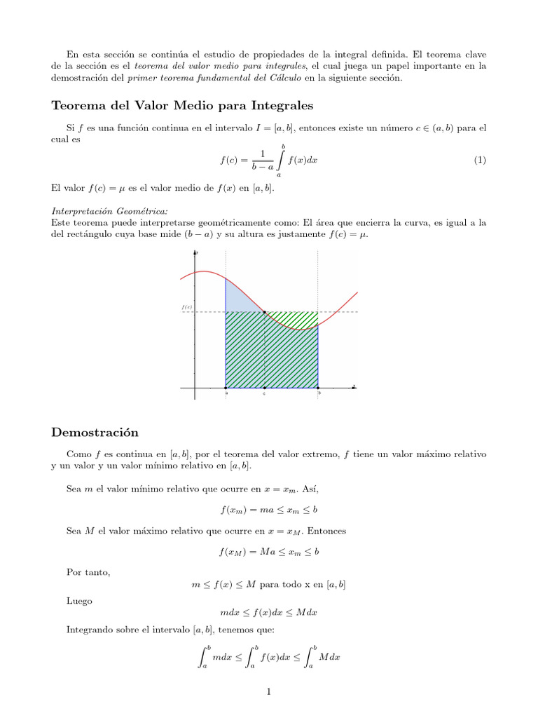 Teoria TVM para Integrales | PDF | Integral | Geometría