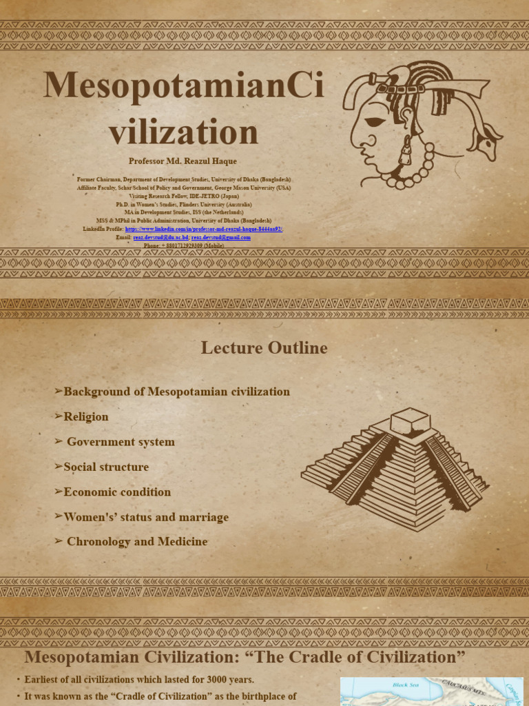 Overview of Mesopotamian Civilization | PDF | Mesopotamia | Civilization