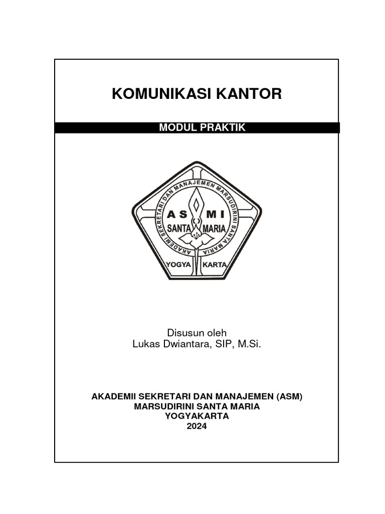 Modul Praktik Komunikasi Kantor - 2023-2 Gab | PDF | Pengembangan Diri