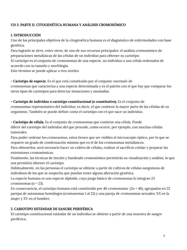 Ud 3 | PDF | Cariotipo | Citogenética