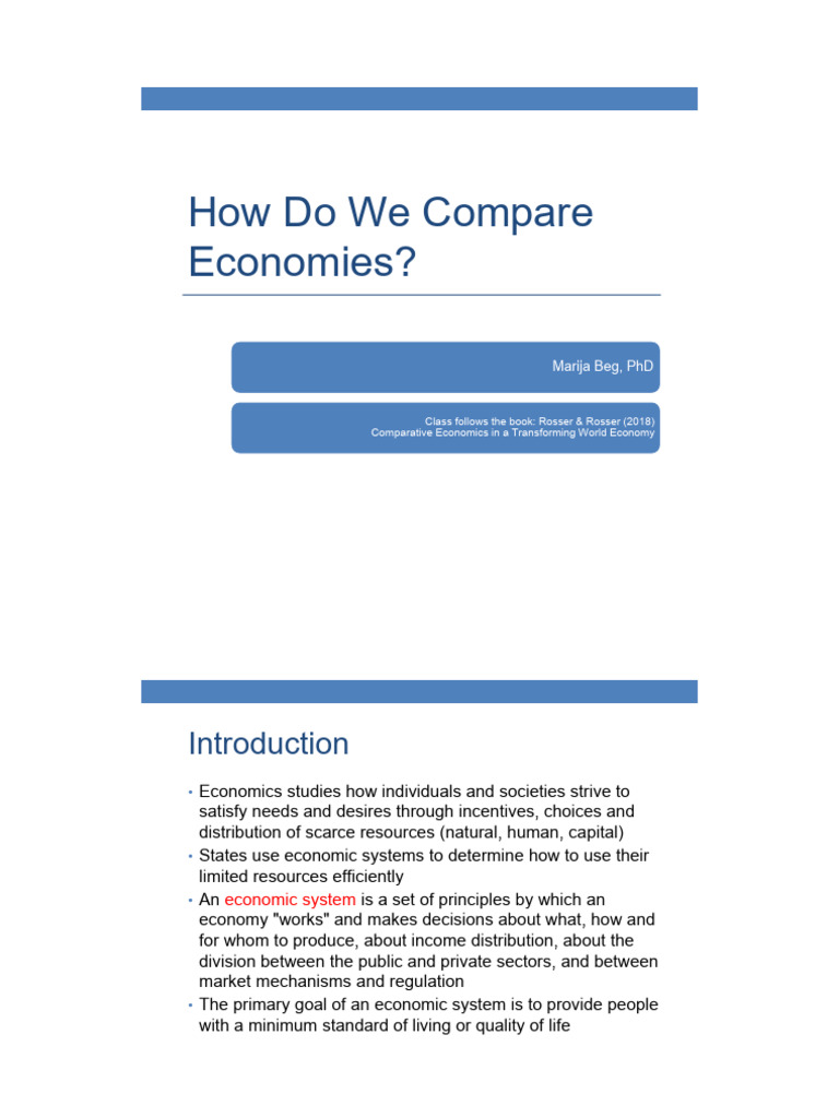 Comparative Economic Systems Explained | PDF | Economic System | Socialism