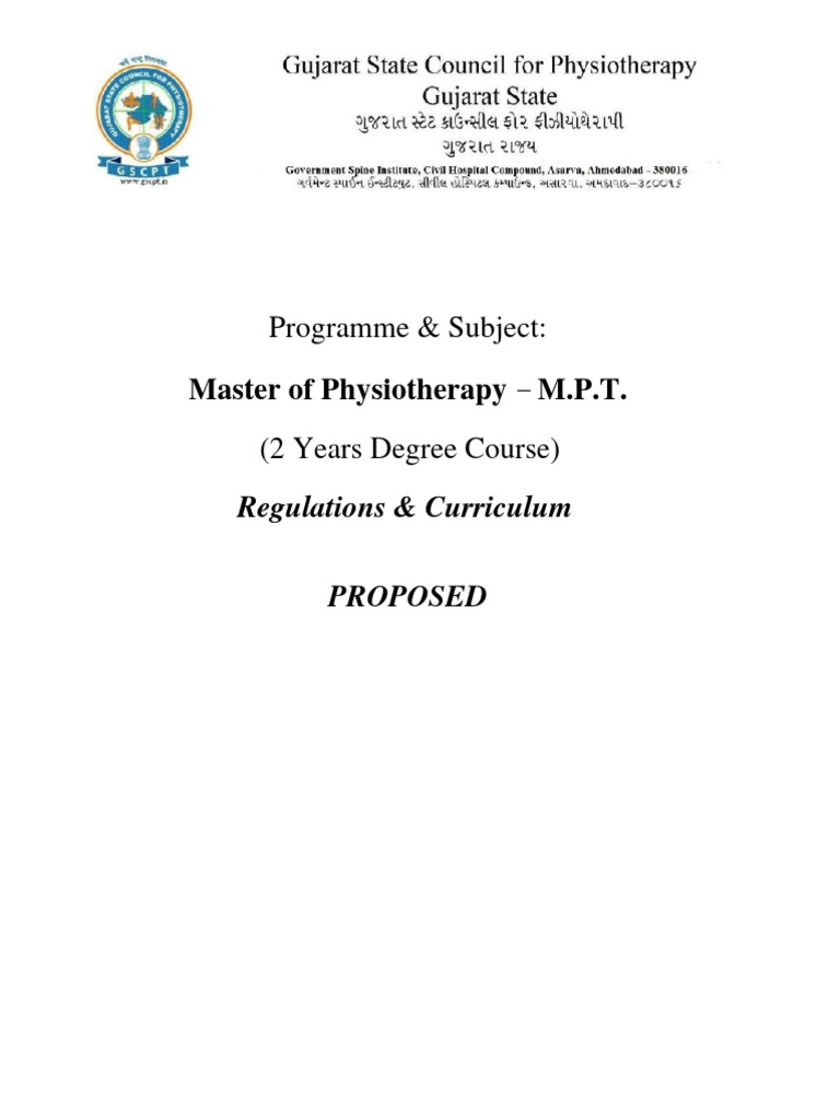 MPT Syllabus | PDF | Physical Therapy | Student's T Test