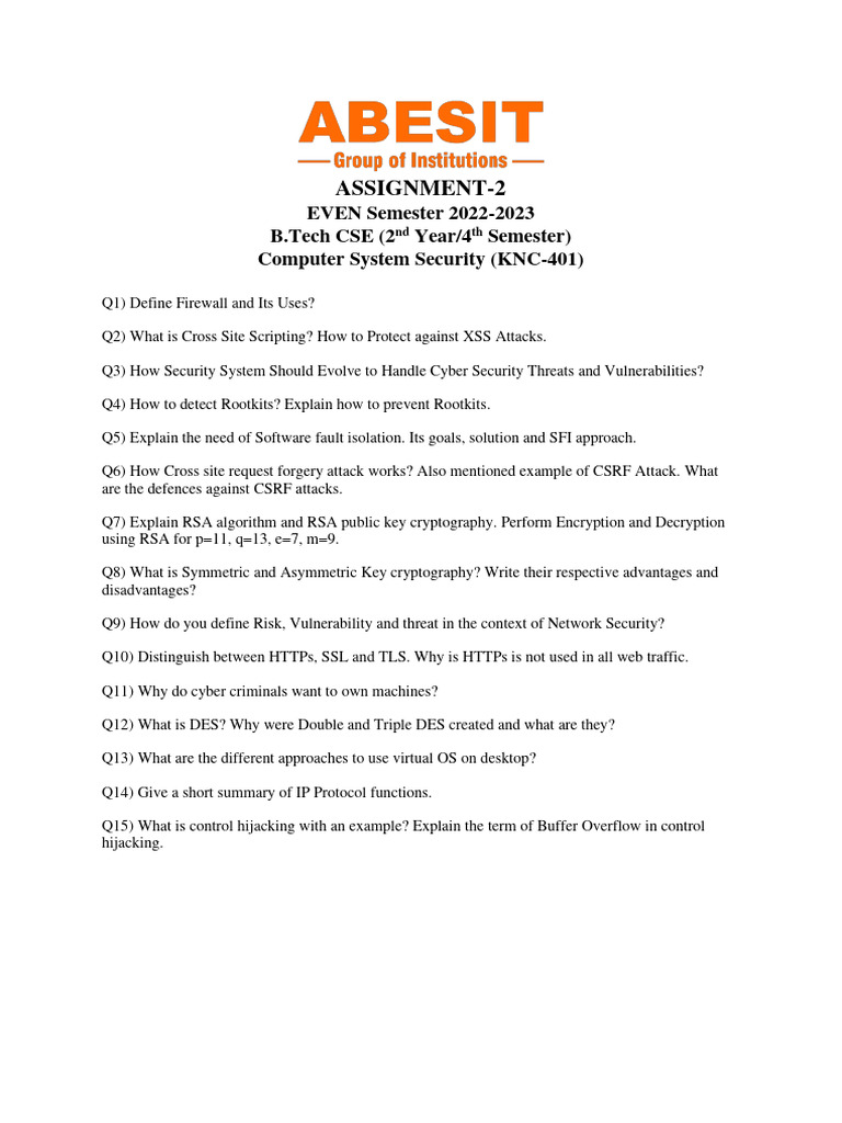 Computer System Security Pdf