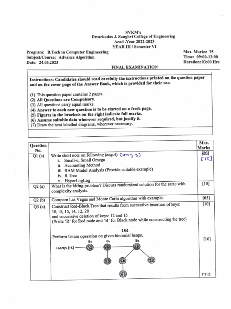 Advance Algorithm QP COMP | PDF