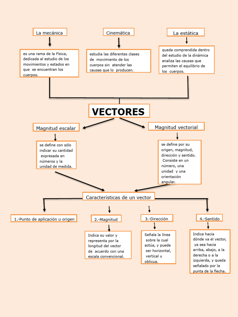 Mapa Conceptual de Los Vectores 4 | PDF | Vector Euclidiano | Escalar ...