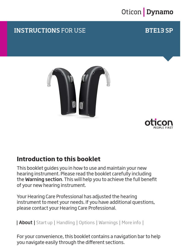 161850us Dynamo Instructions For Use | PDF | Hearing Aid | Electronics