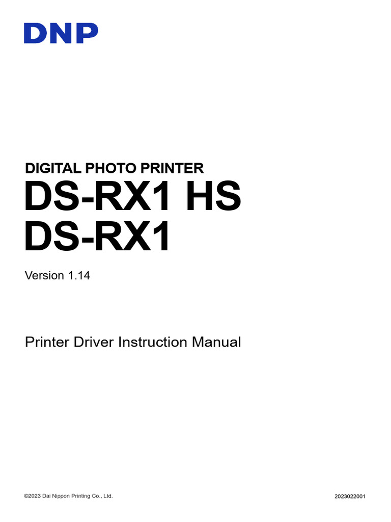 DS-RX1 PrinterDriverInstruction For11 V1.14 English | PDF | Page Layout ...