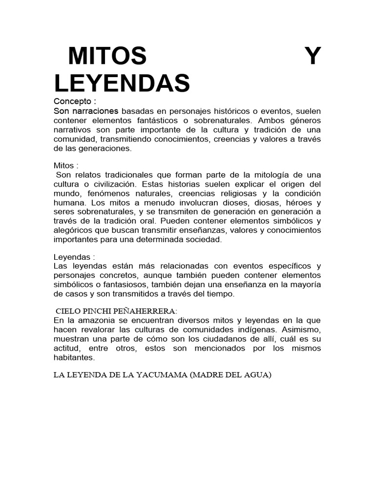 Mitos y Leyendas de La Amazonia Pucallpina | PDF | Sirena