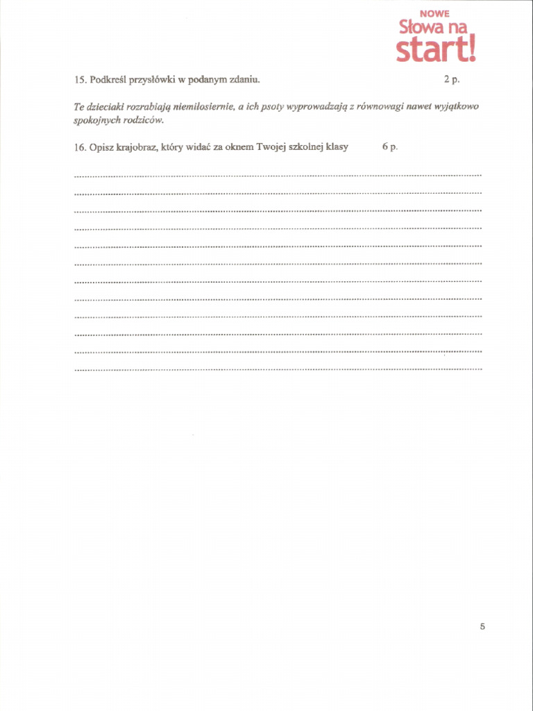Nowe Slowa Na Start 5 Dział IV | PDF
