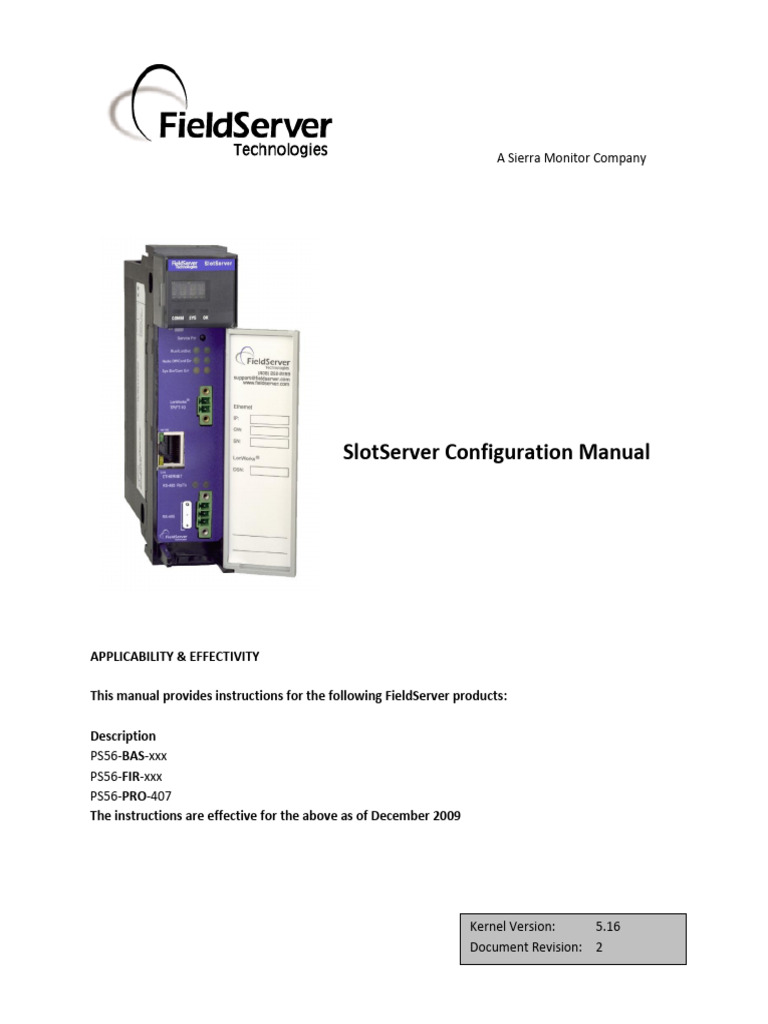 SlotServer Configuration Manual | PDF | Input/Output | Computer Program SlotServer Configuration Manual | PDF | Input/Output | Computer Program