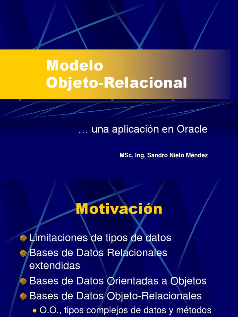 Modelo Objeto-Relacional en Oracle | PDF | Objeto (informática) | Ingeniería de software