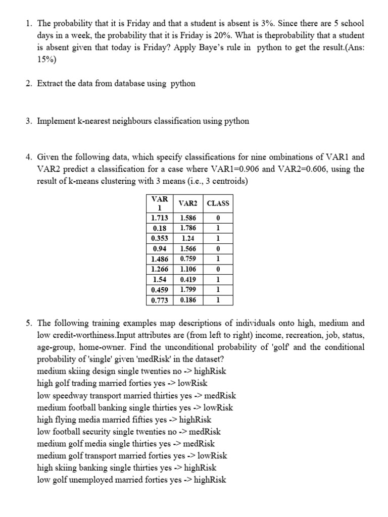 Ml Lab Pdf Statistical Classification Theoretical Computer Science 7392