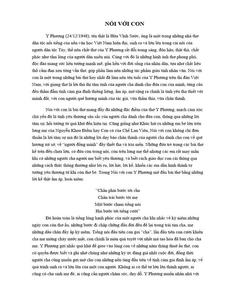 Nói V I Con | PDF