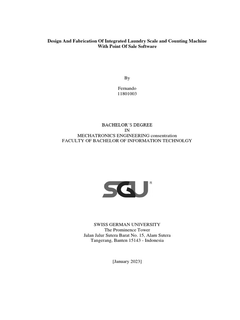 Thesis work_MT_ Fernando_11801003 | PDF | Point Of Sale | Microcontroller