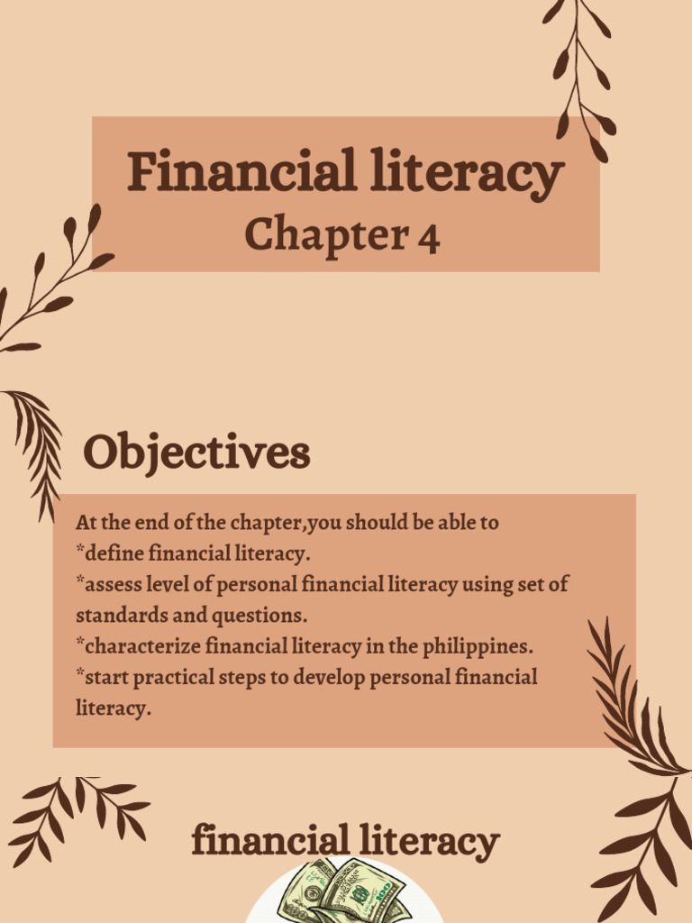 CHAPTER 4 - FINANCIAL LITERACY | PDF | Financial Literacy | Literacy