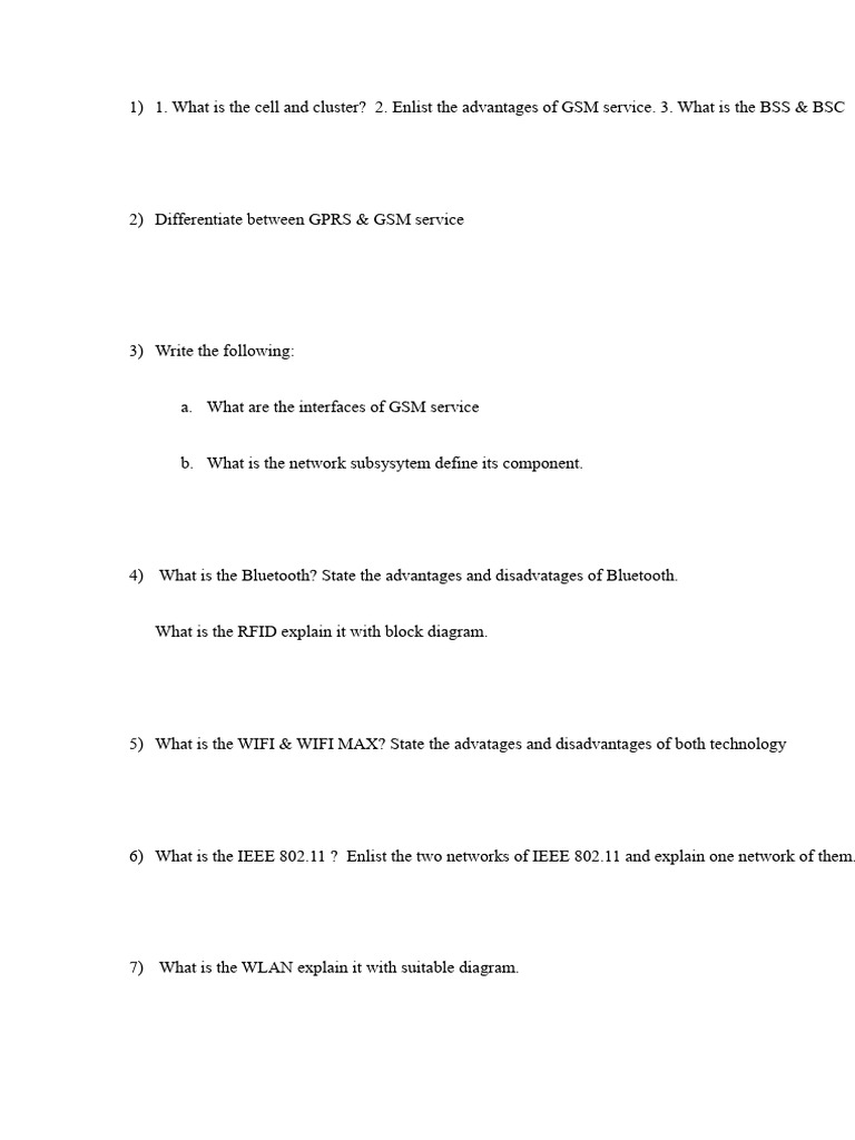 WMN Practical Exam Questions | PDF | Ieee 802.11 | Wi Fi