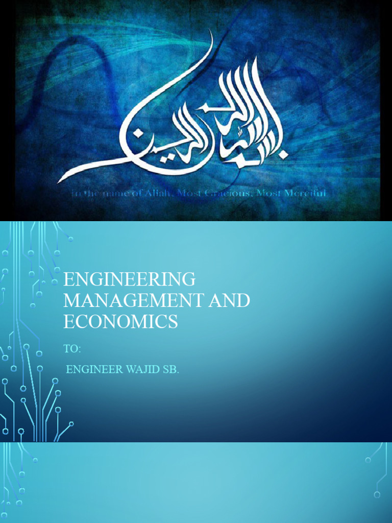 Engineering Management and Economics Presentation | PDF | Depreciation ...