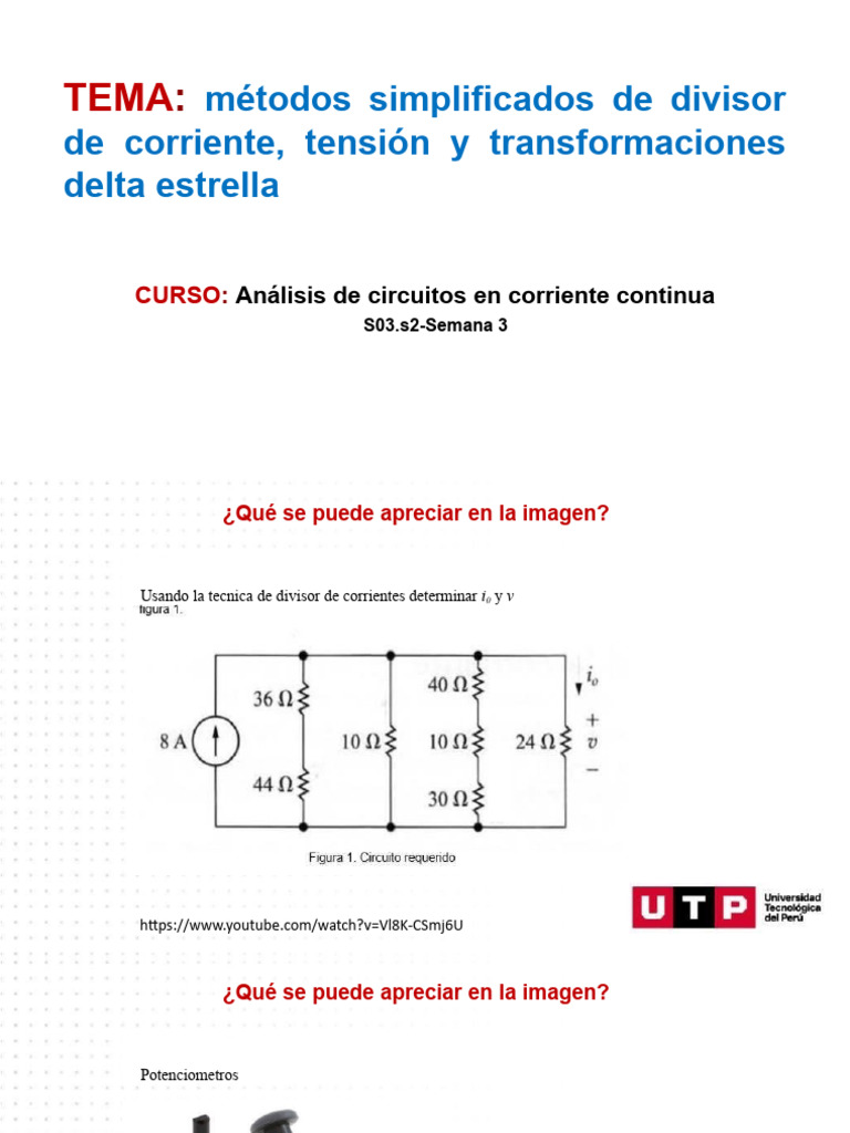 S03 s2 Métodos Simplificados de Divisor de Tension y Corriente | PDF ...