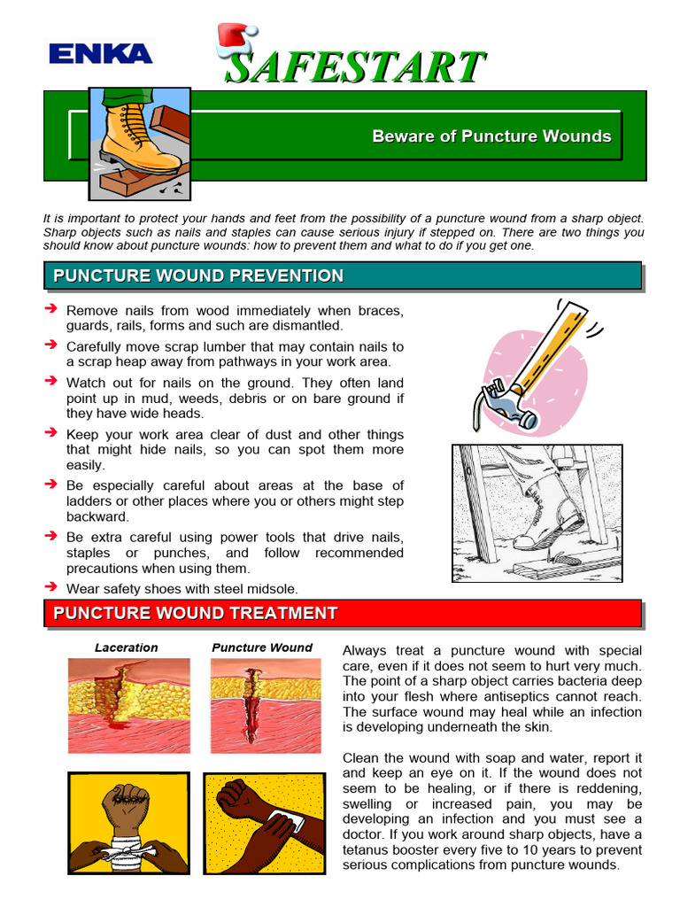 Safestart - 003 - Beware of Puncture Wounds-tr-Eng-Ind | PDF
