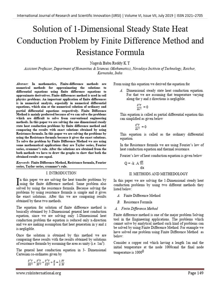 1D Example Heat Equation | PDF | Thermal Conduction | Finite Difference