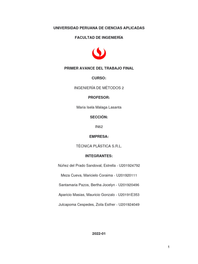 Primer Avance TF - Grupo F | PDF | Business | El plastico