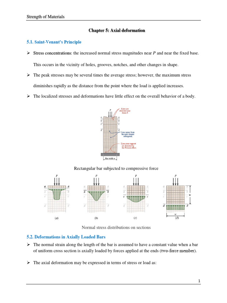 Chapter 5 Axial Deformation | PDF | Science & Mathematics
