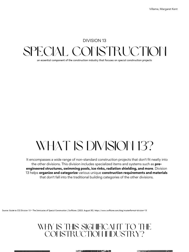 Division 13: Special Construction Projects Guide | PDF | Firefighting ...