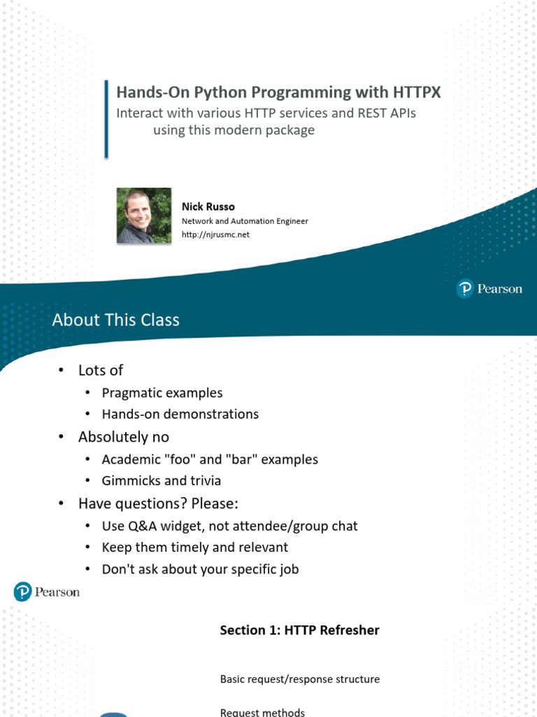Hands-On Python Programming With HTTPX | PDF | Computer Programming | Computer Networking