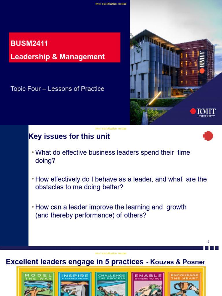 Topic 4 Leadership in Practice | PDF