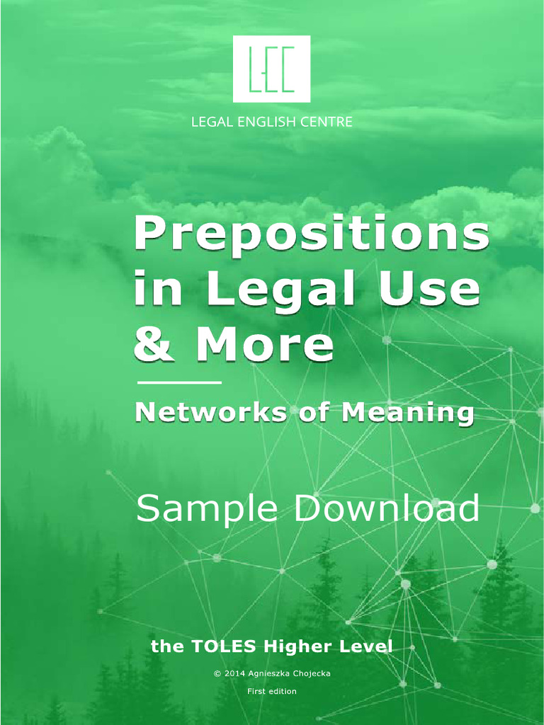 Sample Download Higher Prepositions in Legal Use | PDF | Verb | English ...