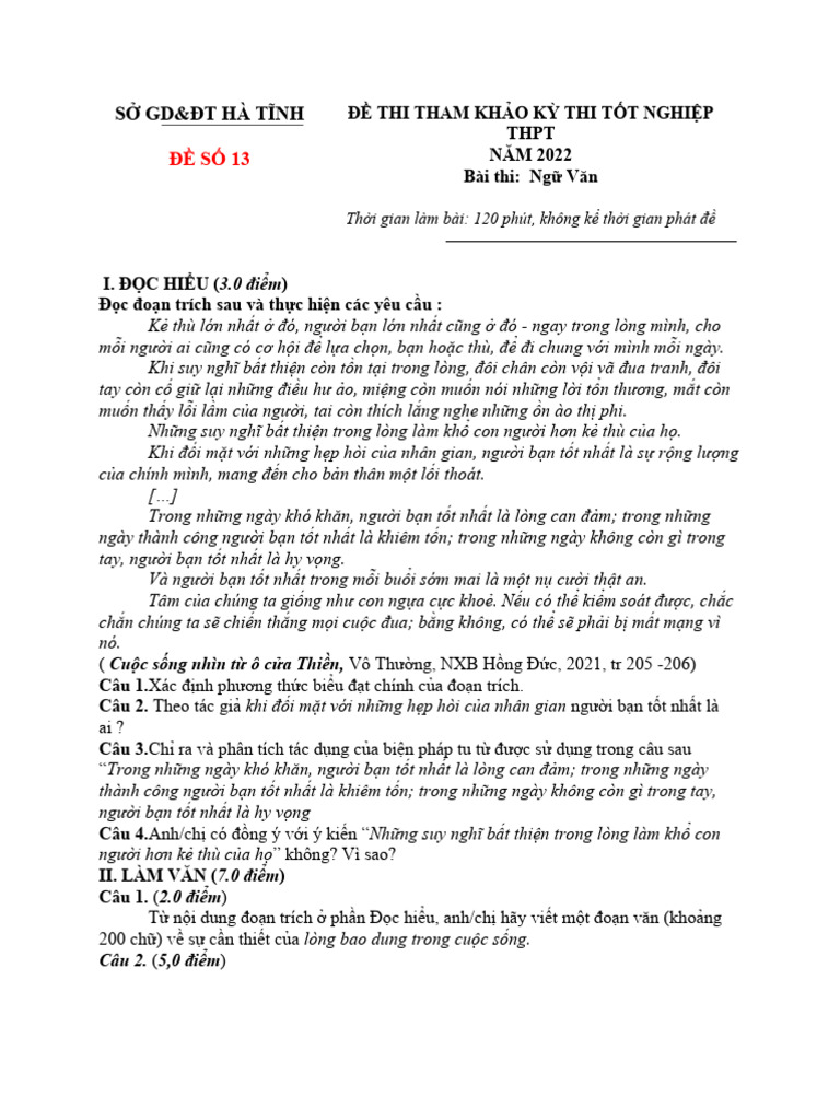 ĐỀ 1 HTB DHT | PDF