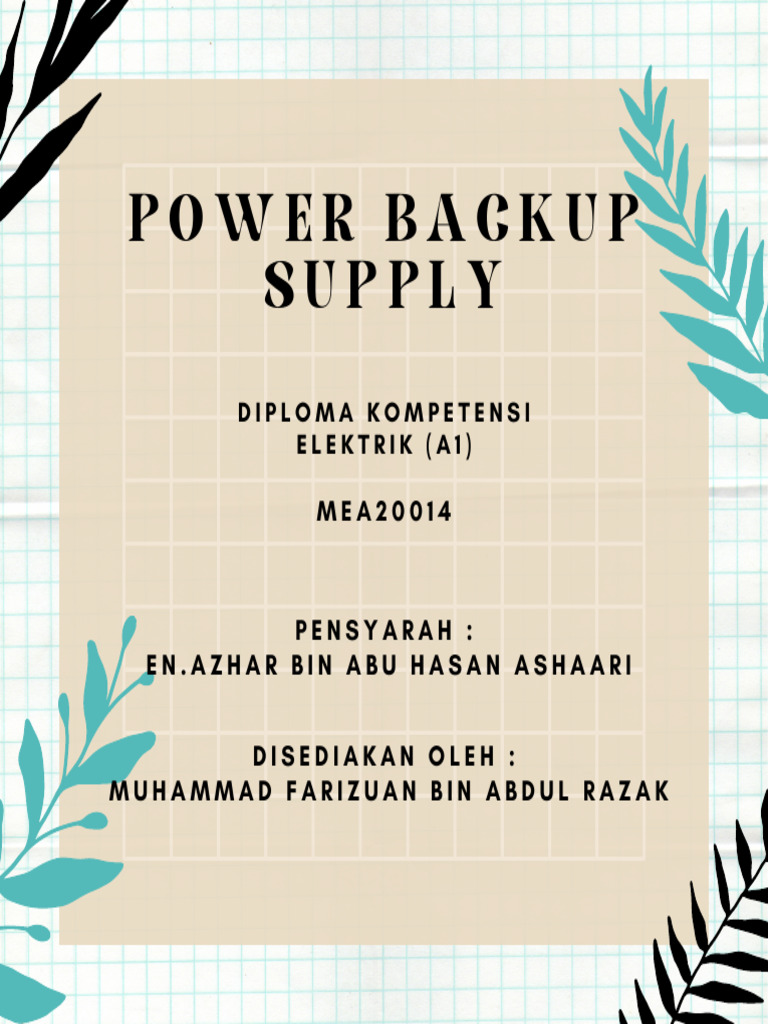 Power Backup Supply | PDF