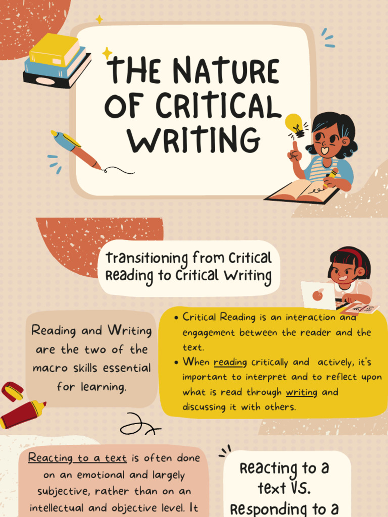 Critical Writing vs. Descriptive Writing | PDF