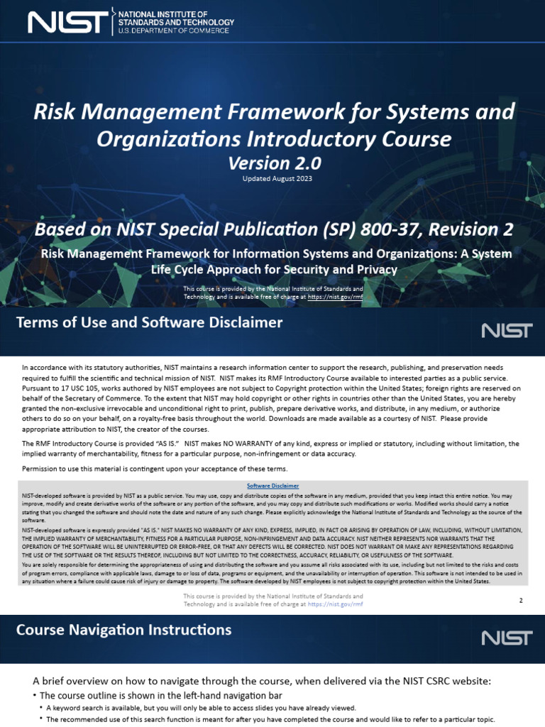 RMF Introductory Course v2 Download | PDF