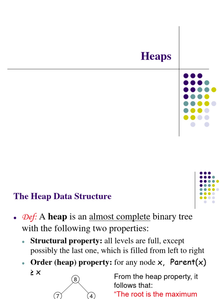 Heaps | PDF | Algorithms And Data Structures | Algorithms Heaps | PDF | Algorithms And Data Structures | Algorithms