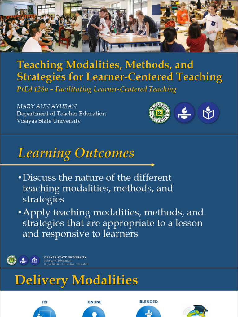 Lesson 4.1 Teaching Modalities Methods and Strategies | PDF | Learning ...
