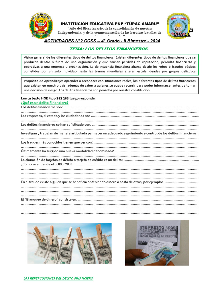 4to. Grado CCSS Sesión N°2 - II BIM. 2024 | PDF
