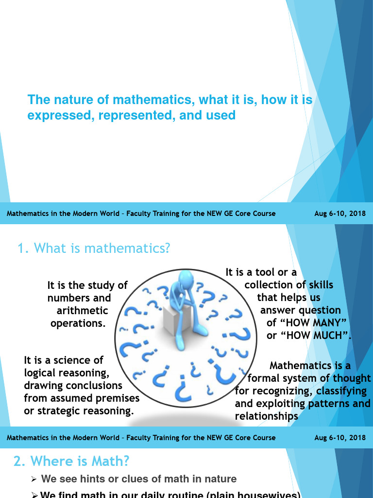 MMW Lesson 1 Mathematics in Our World | Download Free PDF | Fractal | Mathematics