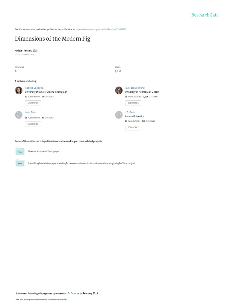 Dimensions of Modern Pig | PDF | Length | Pixel