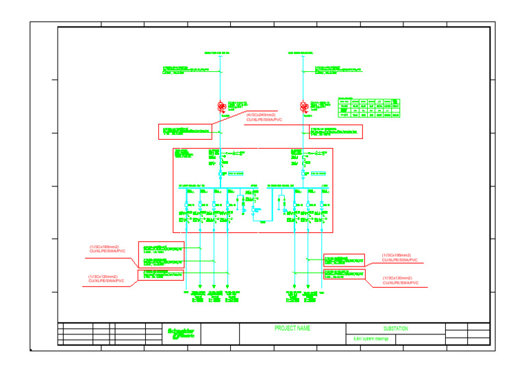 Drawing Package for Schneider PRoject SLD MV Supply-布局1 | PDF