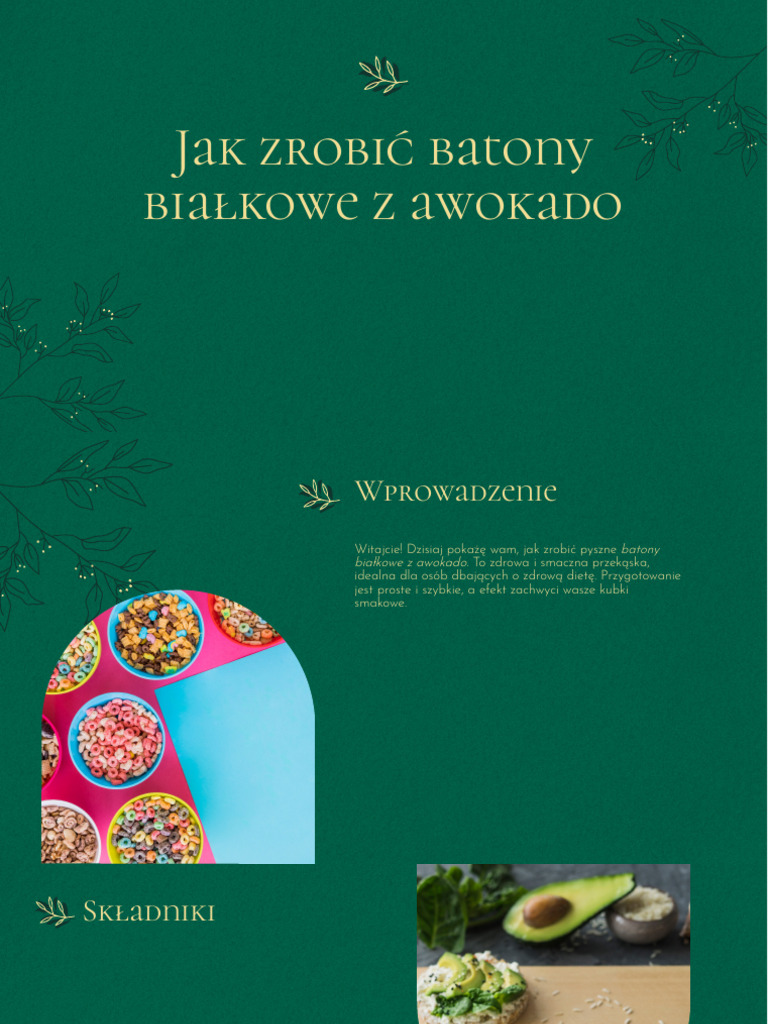 Slidesgo Jak Zrobic Batony Bialkowe Z Awokado 20240522135825ke6b | PDF Slidesgo Jak Zrobic Batony Bialkowe Z Awokado 20240522135825ke6b | PDF