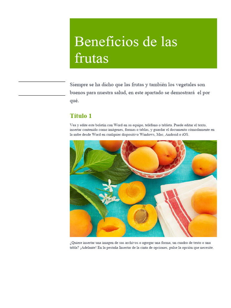 Beneficios de Las Frutas | PDF