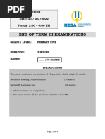 Math p6 Questions From Nesa | PDF | Area