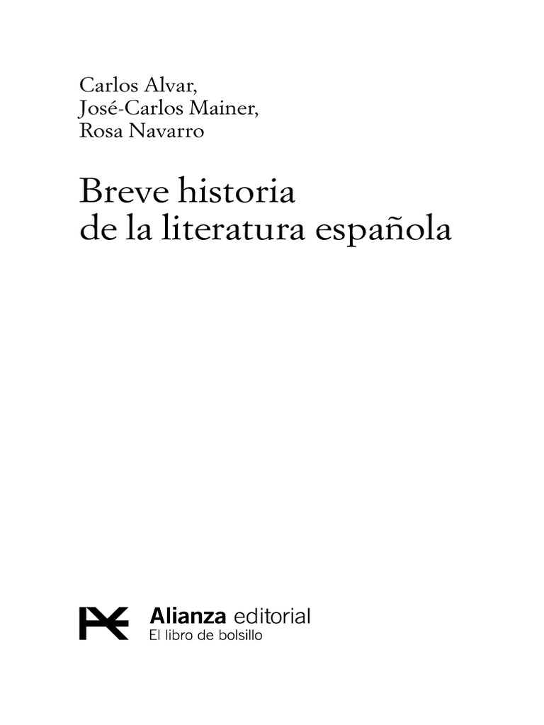 Breve historia de la literatura española | PDF | Lengua española ...