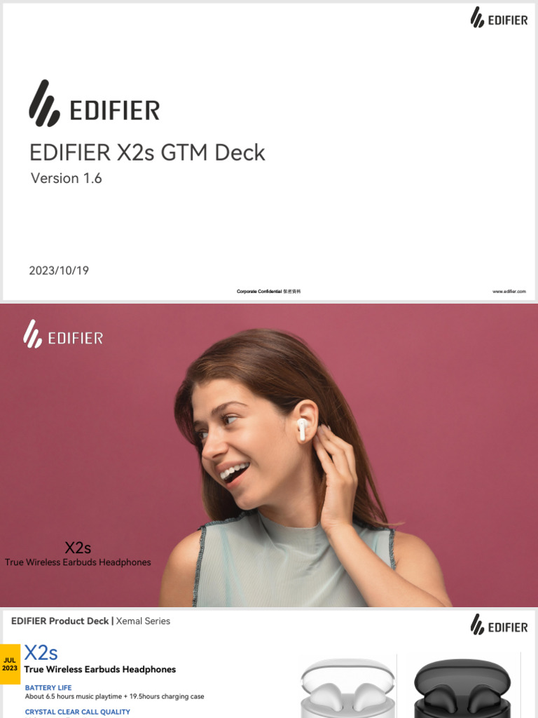 X2s GTM Deck 20231019 - V1.6 - Final | PDF | Headphones | Electronics