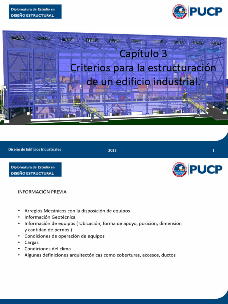 Capitulo 3 Criterios para La Estructuración de Un Edificio Industrial - 2023 | PDF | Columna ...